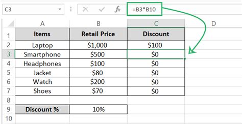 How To Keep A Cell Constant In An Excel Formula Spreadsheeto