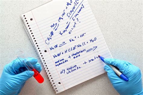 Chemistry Formulas In Science Research Lab Stock Image Image Of Process Laboratory