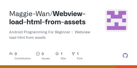 Github Maggie Wanwebview Load Html From Assets Android Programming