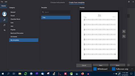 Template Musescore
