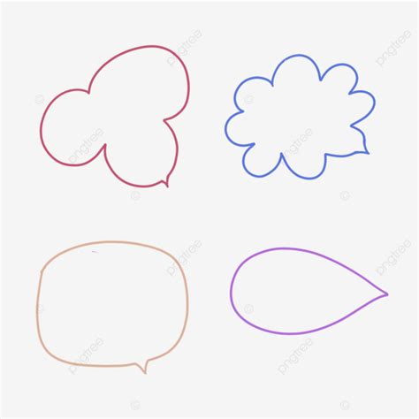 Gambar Kotak Dialog Warna Warni Dialog Kombinasi Gelembung Kotak Dialog