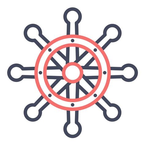 Premium Vector Ship Wheel Vector Illustration Style