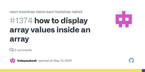 How To Display Array Values Inside An Array Issue React Bootstrap Table React