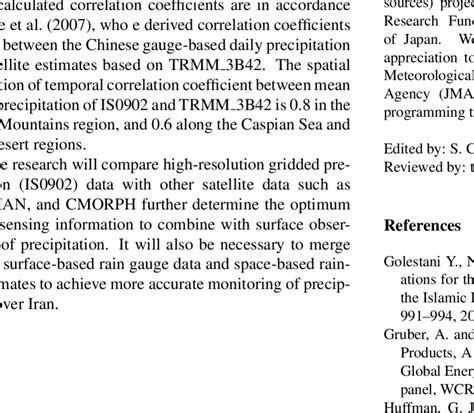 Spatial Distribution Of Temporal Correlation Of Average Annual Rainfall Download Scientific