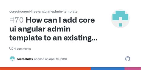 How Can I Add Core Ui Angular Admin Template To An Existing Project