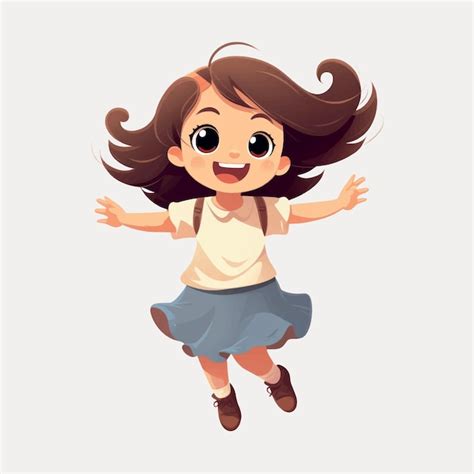 Cartoon Girl Happy