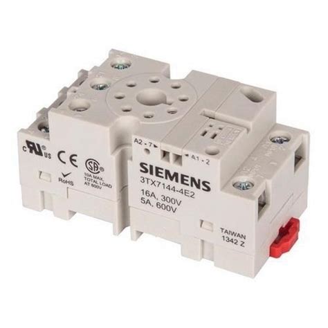 Siemens 3tx7144 4e2 8 Pin Touch Safe Relay Socket Din Railpanel Mount