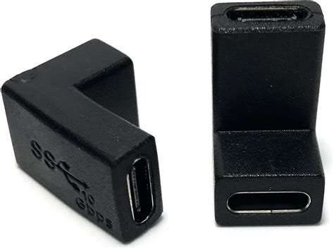 Jp Access 【 上下 L型 10gbps 2個セット 】 Usb C メス To Usb C メス 方向転換 変換アダプタ 10gbps Usb3 2 Gen2