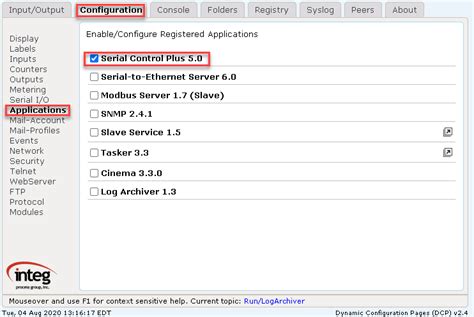 Using Serial Control Plus