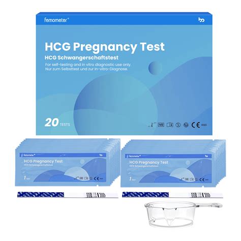 Hcg Test Strips Early Pregnancy Test Strips 20 Counts Femometer