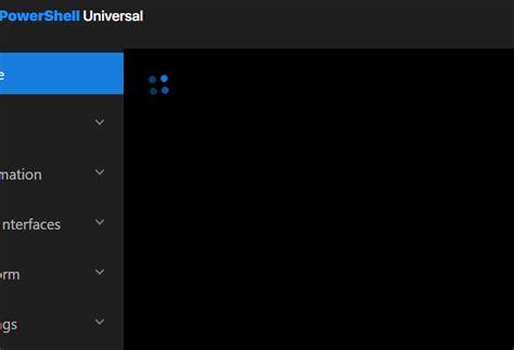 Admin Console Stuck Loading Powershell Universal Ironman Software