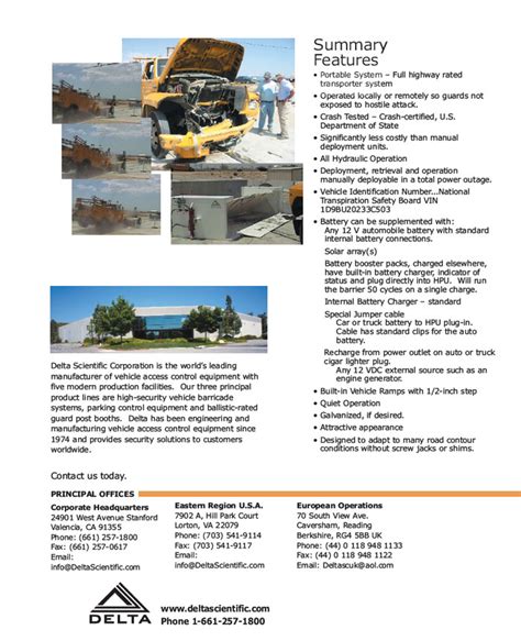 61 델타 이동형 포트블 베리어mp5000 3~487미터 차단 Portable Barriers 테러방지시스템테러방지