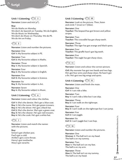 Script Unit 1 Listening Unit 3 Listening Pdf Sports Leisure
