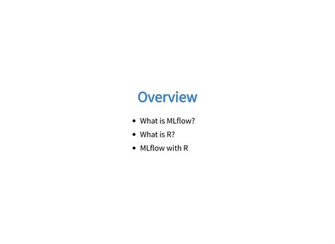 mlflow with r ppt