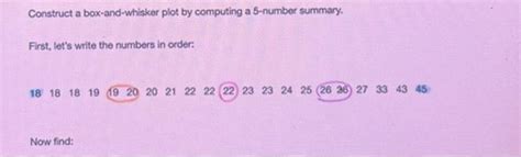 construct a box and whisker plot by computing a
