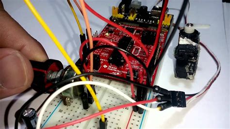 msp430 servo motor knob energia nu youtube