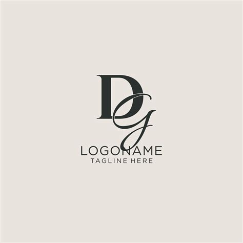 Initials Dg Letter Monogram With Elegant Luxury Style Corporate Identity And Personal Logo