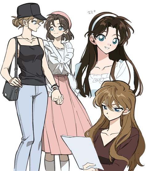 Miyano Shiho And Yoshida Ayumi Meitantei Conan Drawn By Wuliu Heihuo Danbooru