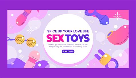 Free Vector Sex Toys Horizontal Banner