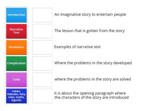 Narrative Text Match Up