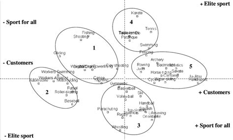 Clustering Representation Of The Level Of Performance Of The Sports