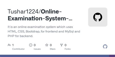 GitHub Tushar1224 Online Examination System WebApplication It Is An Online Examination System