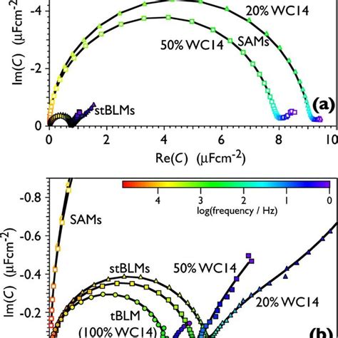 Cole Cole Plots Of Electrochemical Impedance Spectra Of Sams Prepared