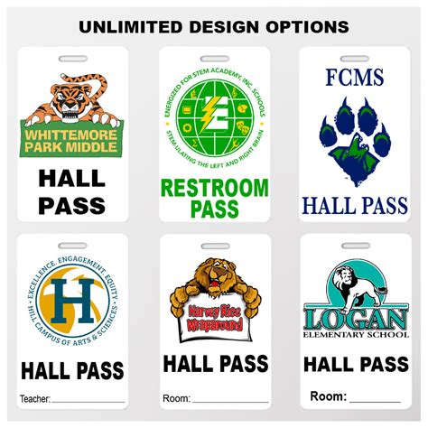 Hall Pass Tags Hallway Corridor School Building Passes And Tags