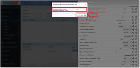 How To Enable Or Disable Minimum And Maximum Level Stock Indication