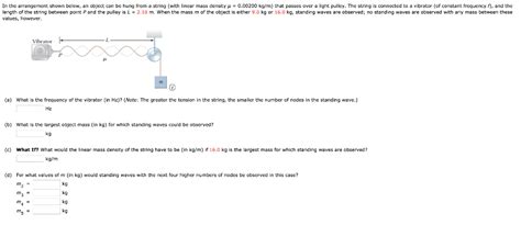Solved In The Arrangement Shown Below An Object Can Be Hung