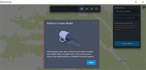 Failed To Create Model When Creating A Model From Model Builder In