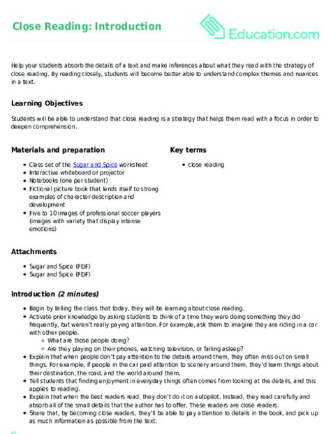 Learning Objectives Reading