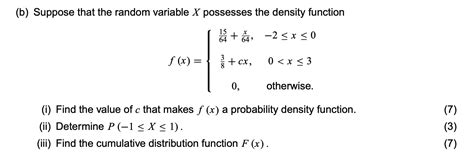 solved b suppose that the random variable x possesses the