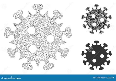 Hiv Virus Vector Mesh Network Model And Triangle Mosaic Icon Stock Vector Illustration Of