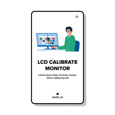 Prueba Lcd Calibrar Vector De Monitor Vector Premium