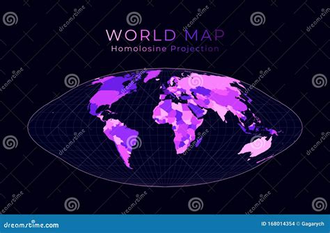 World Map Pseudocylindrical Equal Area Goode Stock Vector Illustration Of Future Artwork