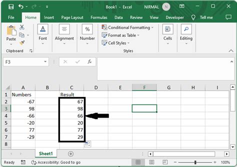 How To Remove Negative Sign From Numbers In Excel