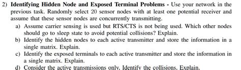 solved identifying hidden node and exposed terminal problems use