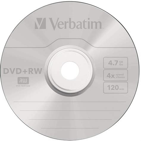 10 Verbatim Blank Dvd Rw Rewritable 4x 120 Mins Dvd Serl Discs Spindle