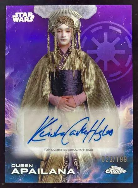 2025 Topps Chrome Star Wars Purple Keisha Castle Hughes Queen Apailana