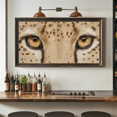 Cheetah Eyes Portrait Canvas Wall Art African Wildlife Close Up Print