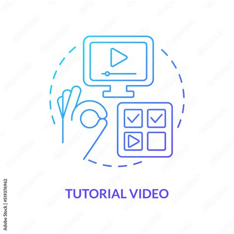 Tutorial Video Blue Gradient Concept Icon Microlearning Video Type