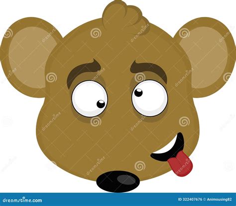 Head Mouse Crazy Expression Stock Vector Illustration Of Pest Head
