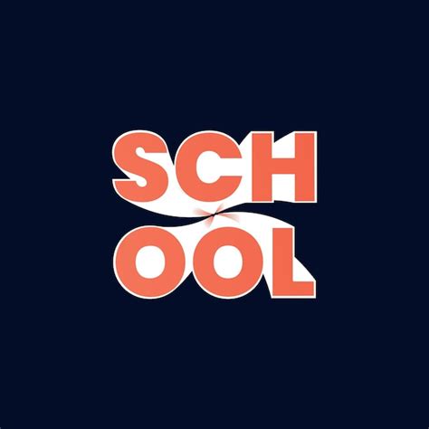 Texto Escolar Elegante Vetor Premium