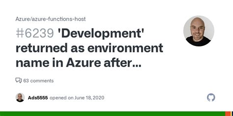 Development Returned As Environment Name In Azure After Disabling Any Function Issue