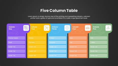 column infographic slide fppt