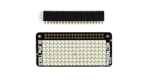 pimoroni scroll phat led matrix with 7×17 leds for raspberry pi