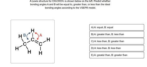 Solved A Lewis Structure For Ch3chch2 Is Shown Below On The