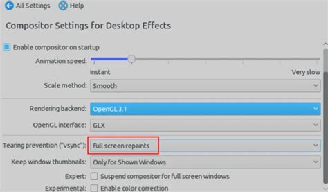 Fix Screen Tearing Linux