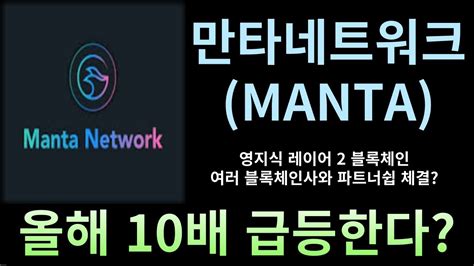 만타네트워크manta 올해 10배 급등한다 영지식레이어2 대장코인 Youtube